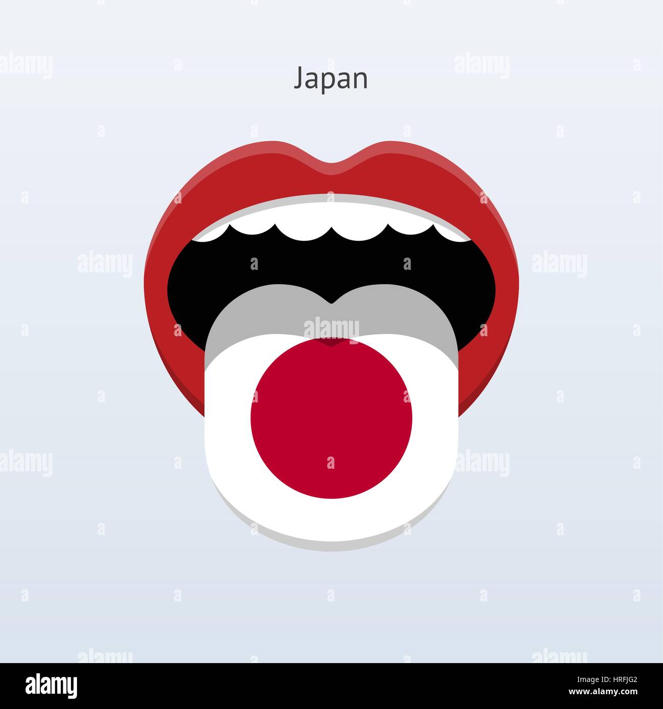 Japan language. Abstract human tongue. Vector illustration Stock Vector ...