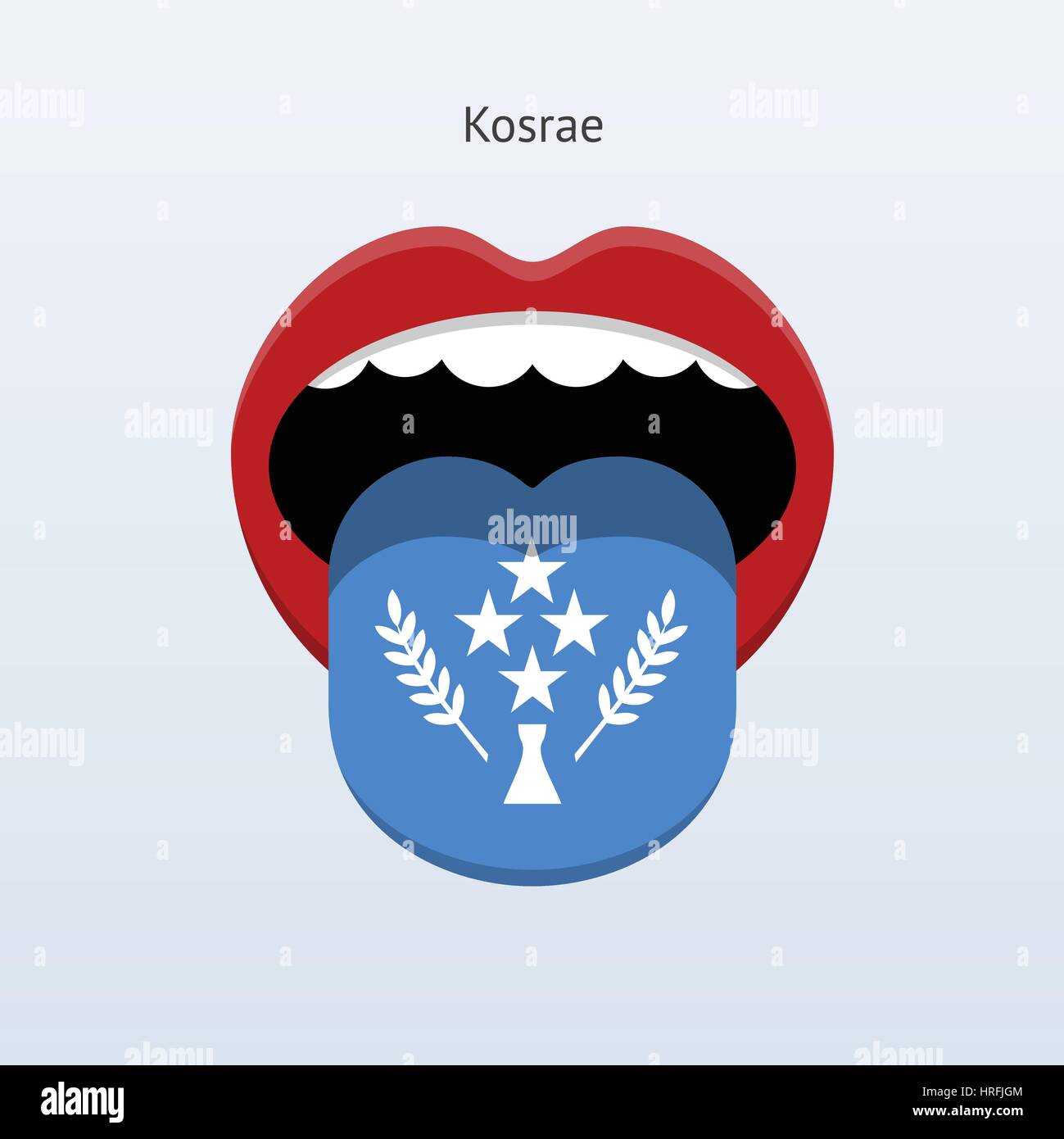 Kosrae language. Abstract human tongue. Vector illustration Stock ...