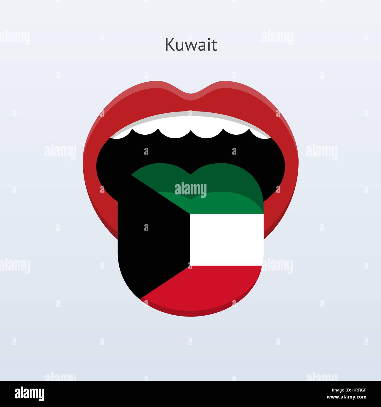 Kuwait language. Abstract human tongue. Vector illustration Stock ...