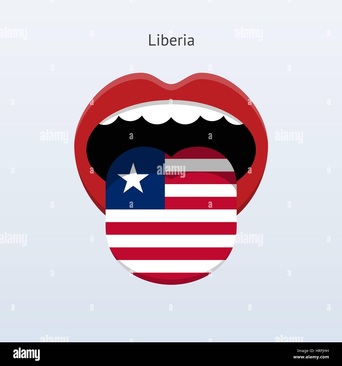 Liberia language. Abstract human tongue. Vector illustration Stock ...