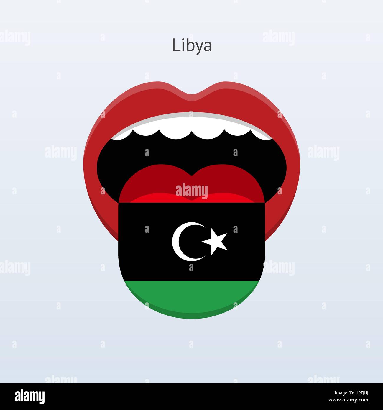 Libya language. Abstract human tongue. Vector illustration Stock Vector ...