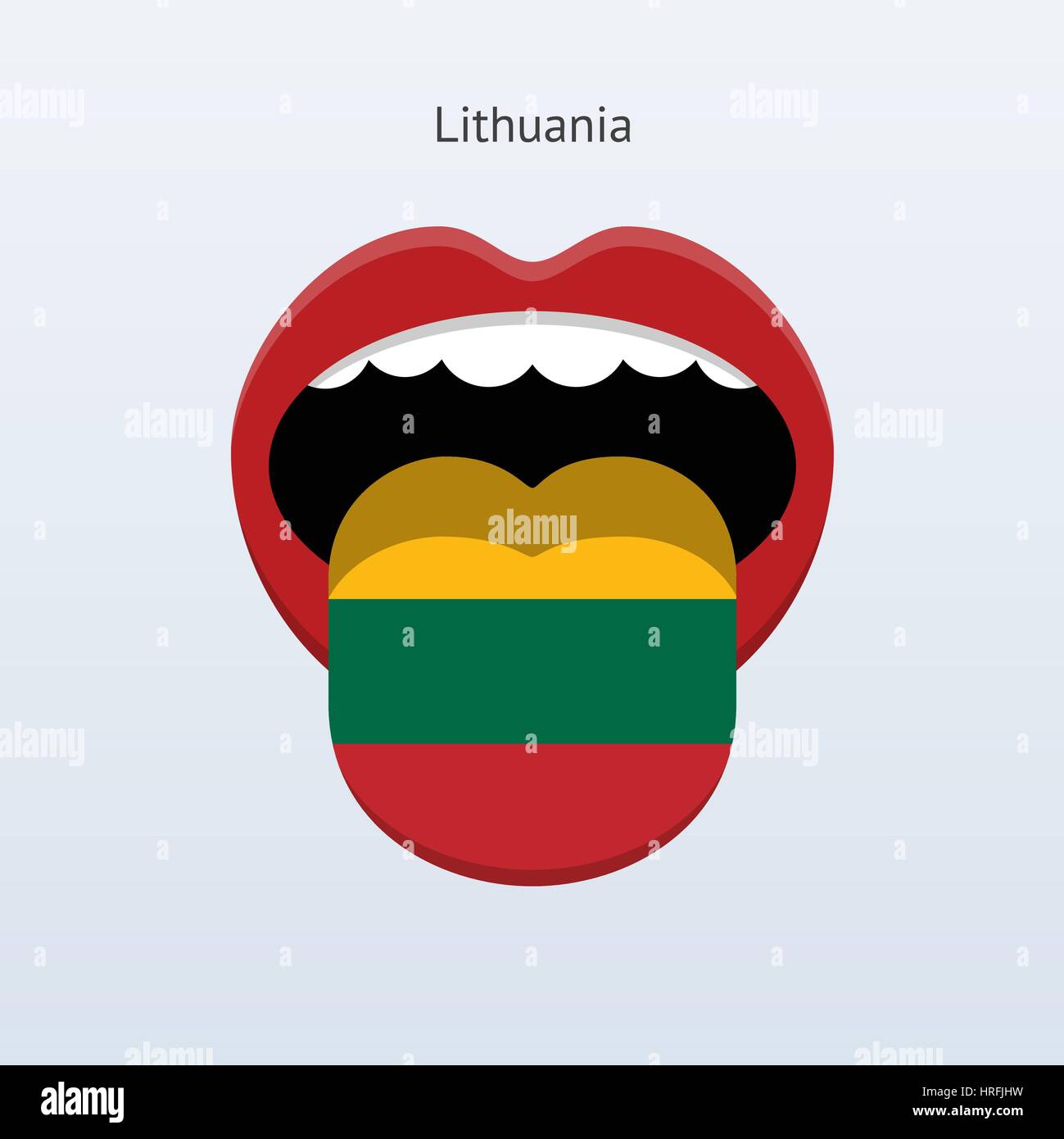 Lithuania language. Abstract human tongue. Vector illustration Stock ...
