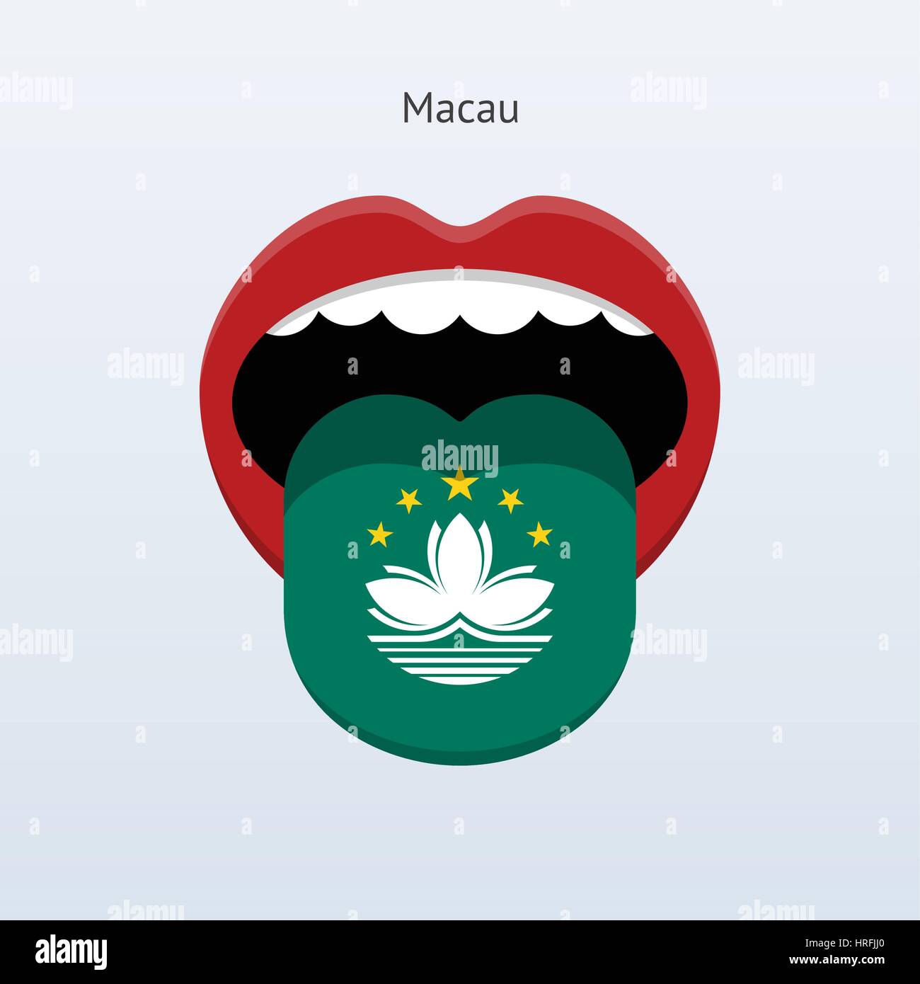 Macau language. Abstract human tongue. Vector illustration Stock Vector ...