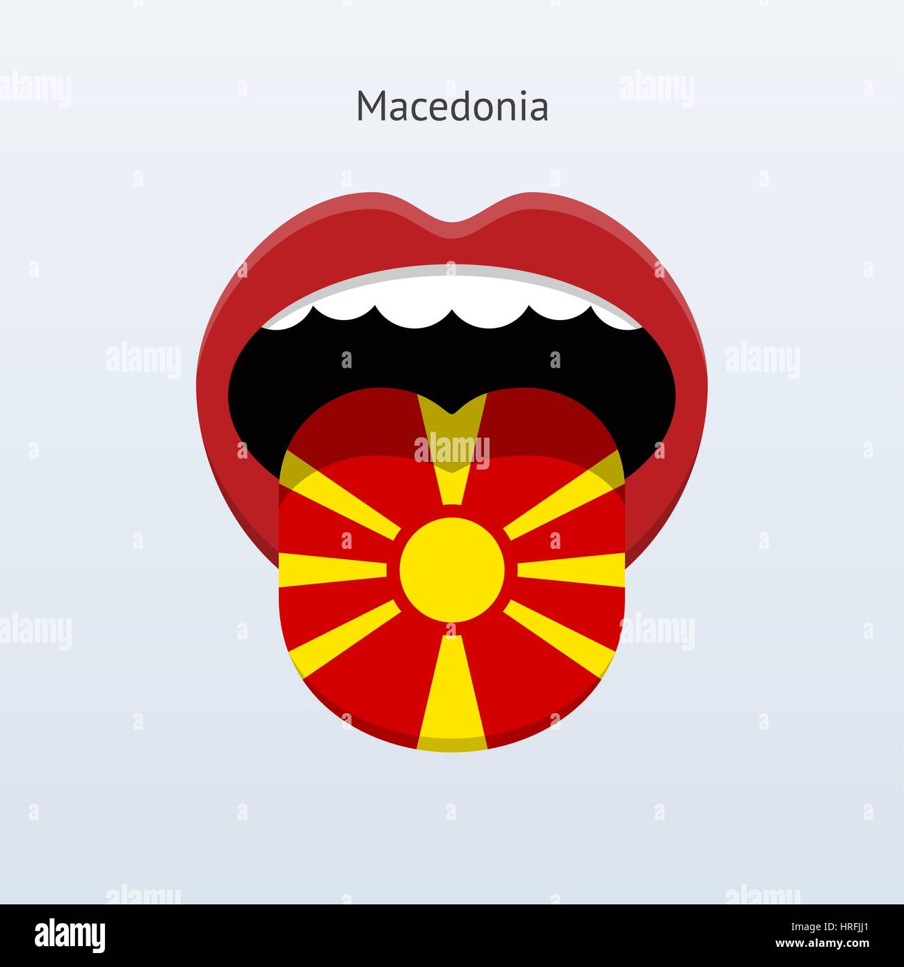 Macedonia language. Abstract human tongue. Vector illustration Stock ...