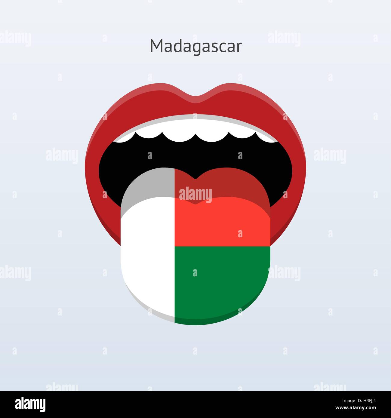 Madagascar language. Abstract human tongue. Vector illustration Stock ...