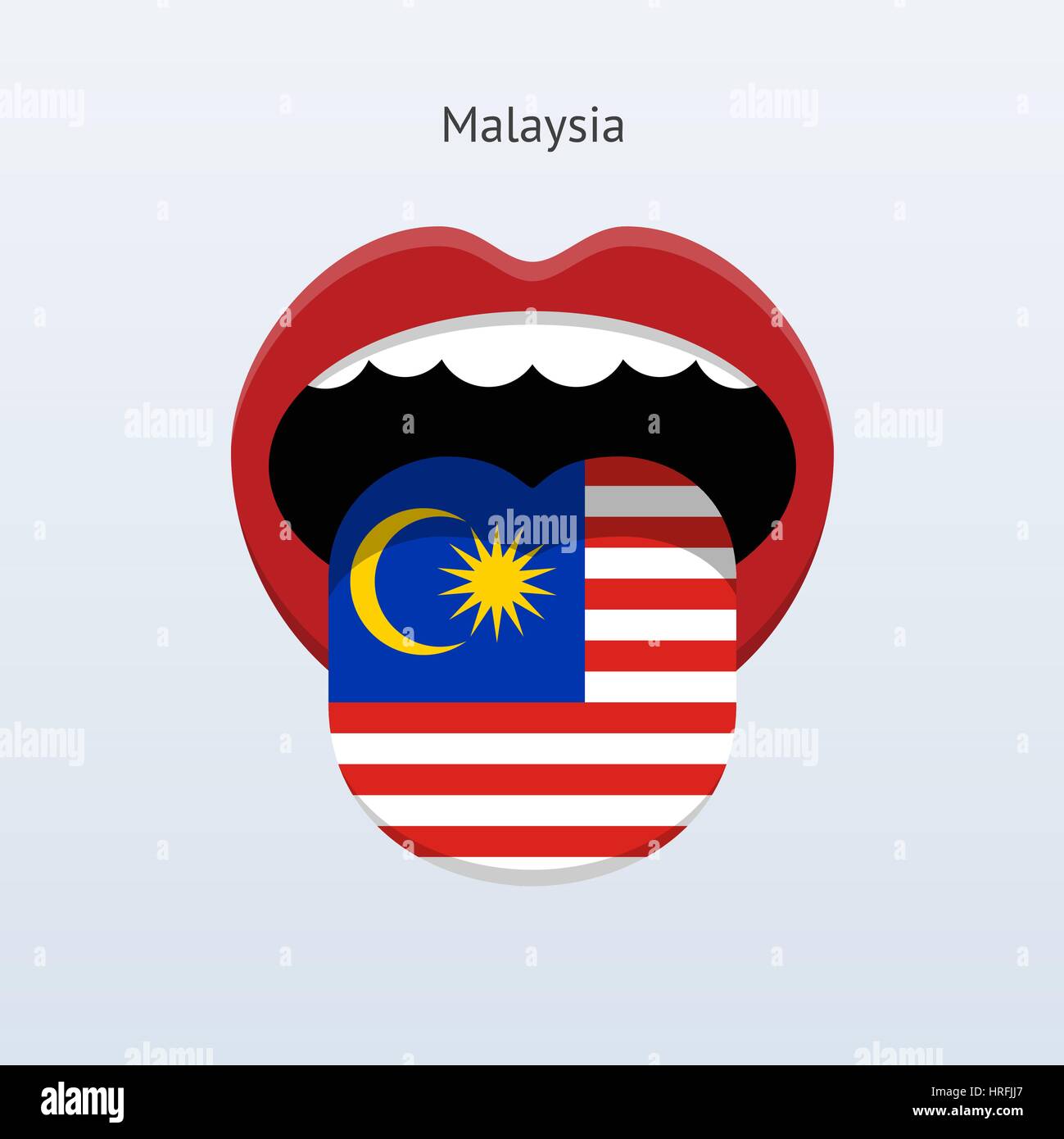 Malaysia language. Abstract human tongue. Vector illustration Stock ...