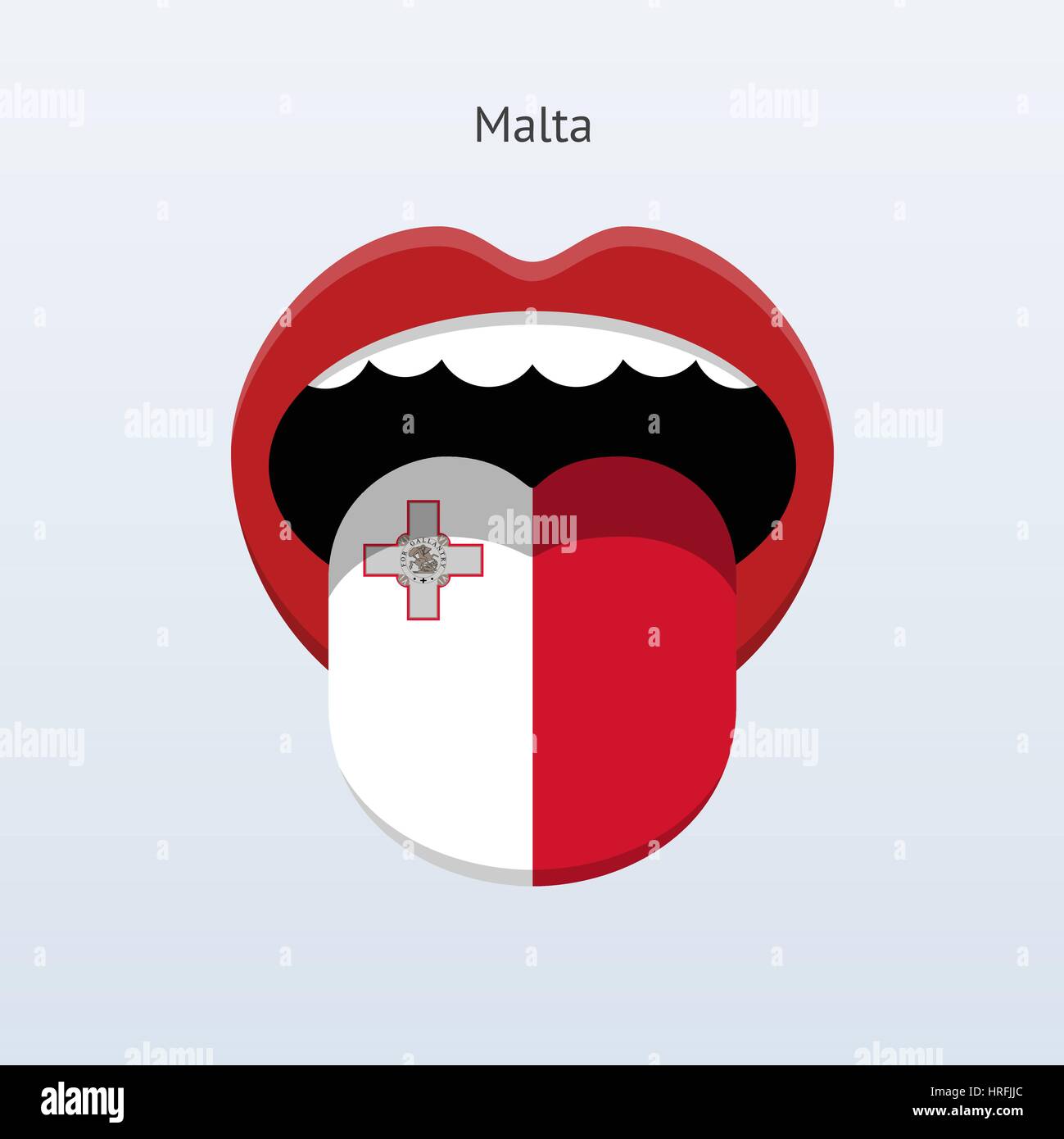 Malta language. Abstract human tongue. Vector illustration Stock Vector ...
