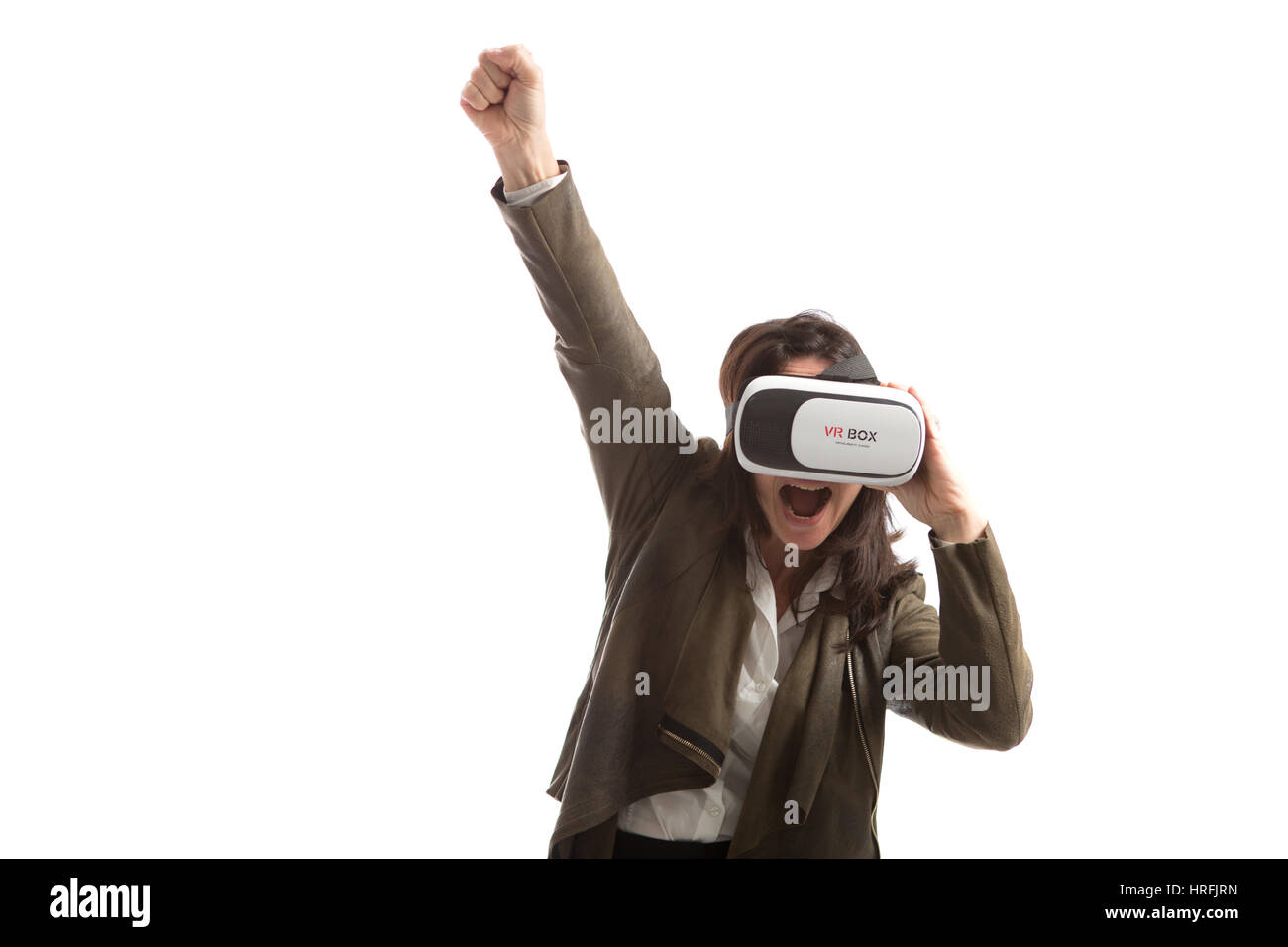 Happy Face VR Headset Stock Photo - Alamy
