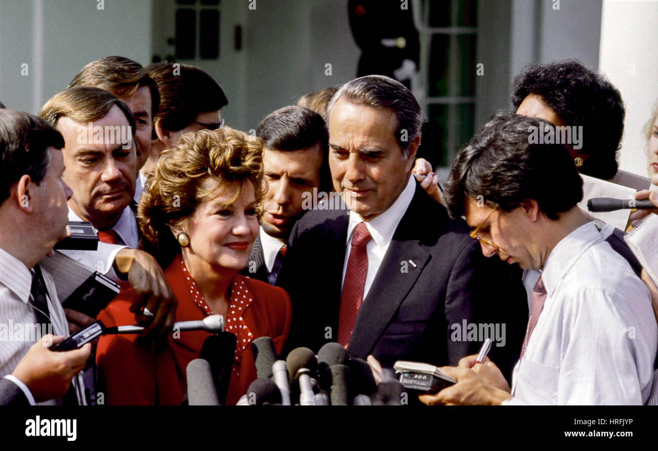 Secretary of Transportion Elizabeth Dole and her husband Senator Robert ...