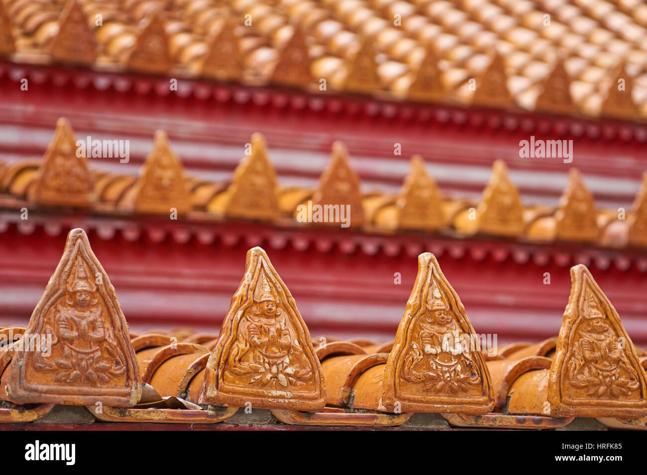 Vintage tile texture in temple hi-res stock photography and images - Alamy