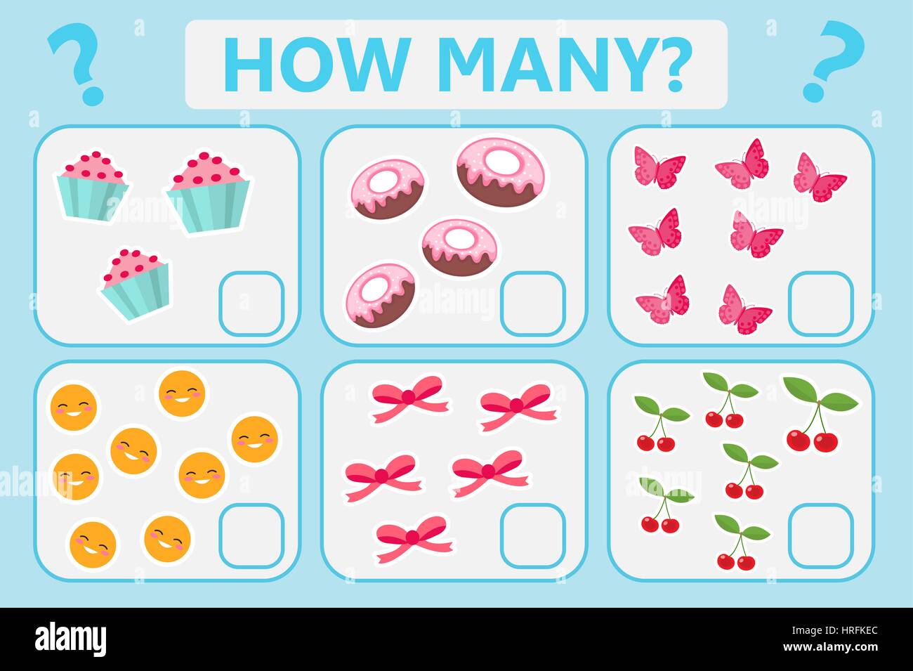 Childrens educational logic game. Mathematical task. How many. Vector ...