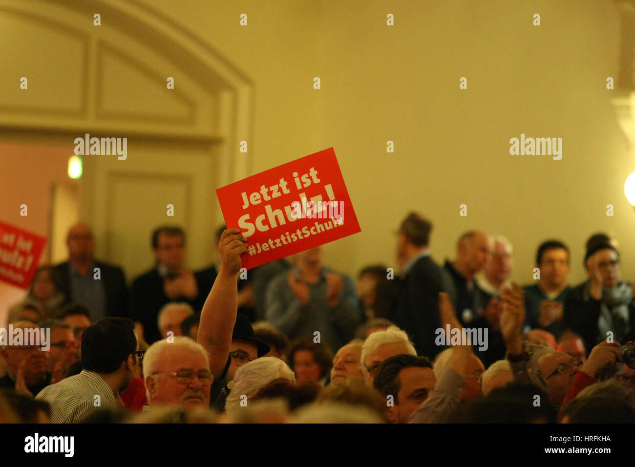 Schwerte, Germany. 01st Mar, 2017. Sign with the Name of German Social ...