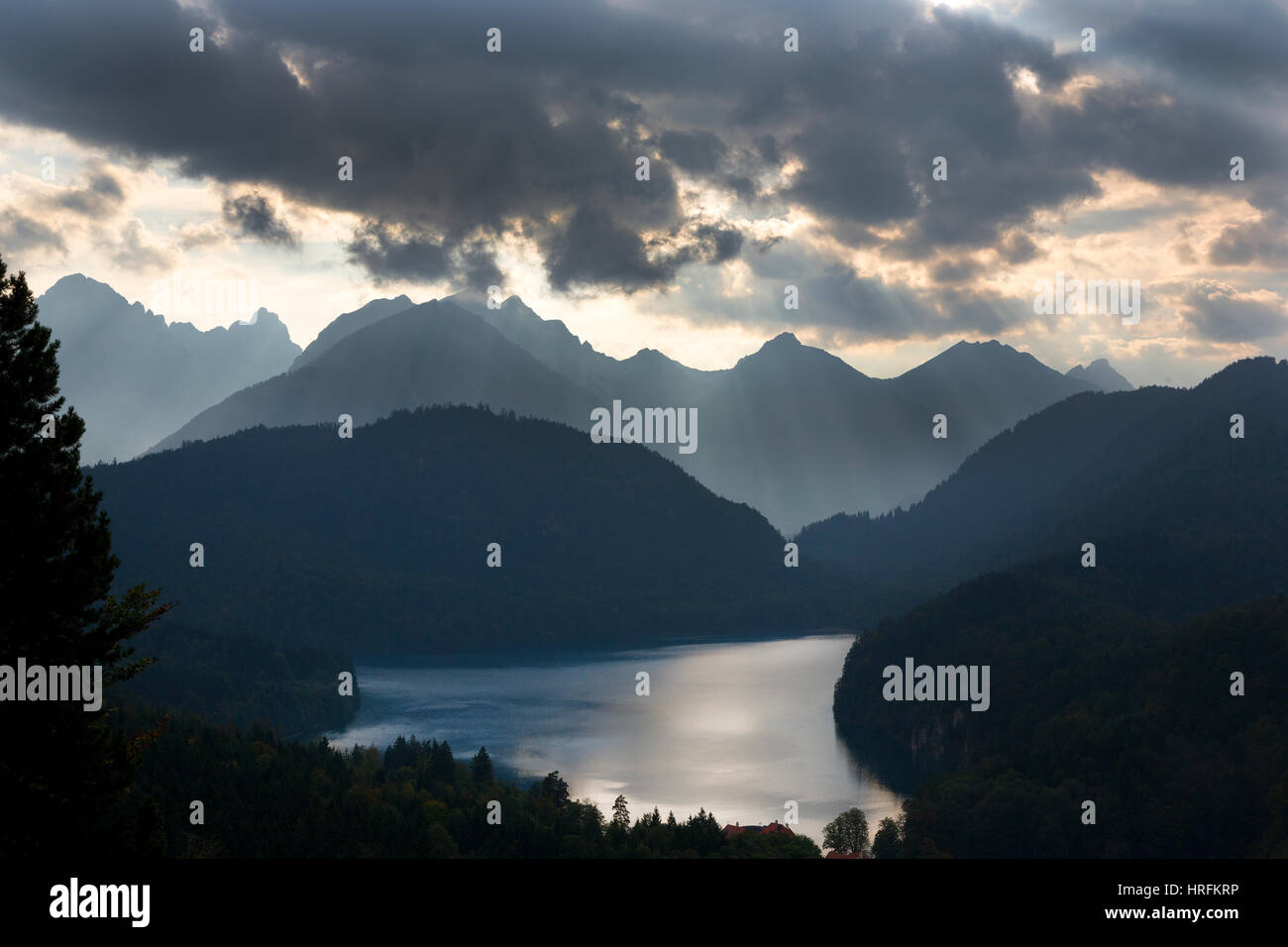 Lake Alpsee, Hohenschwangau, Germany Stock Photo - Alamy