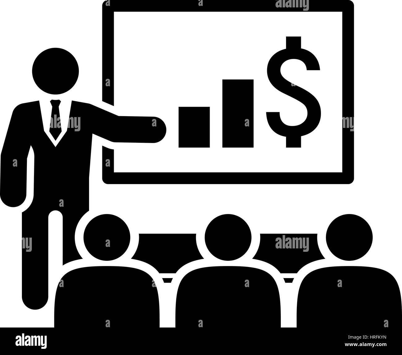 Presentation Icon. Business Concept. Flat Design Stock Vector Image ...