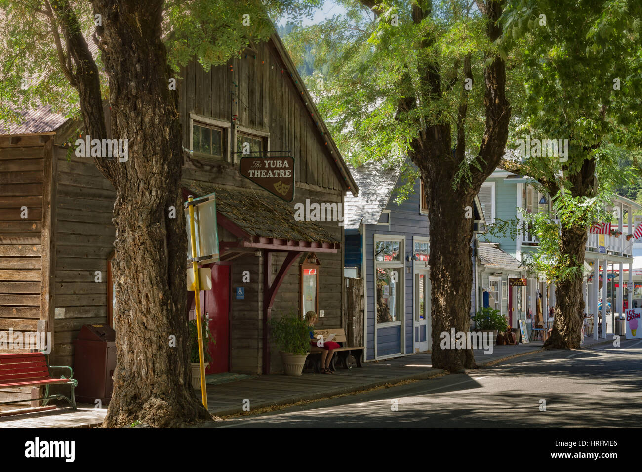 Main Street in Downieville, California Stock Photo - Alamy