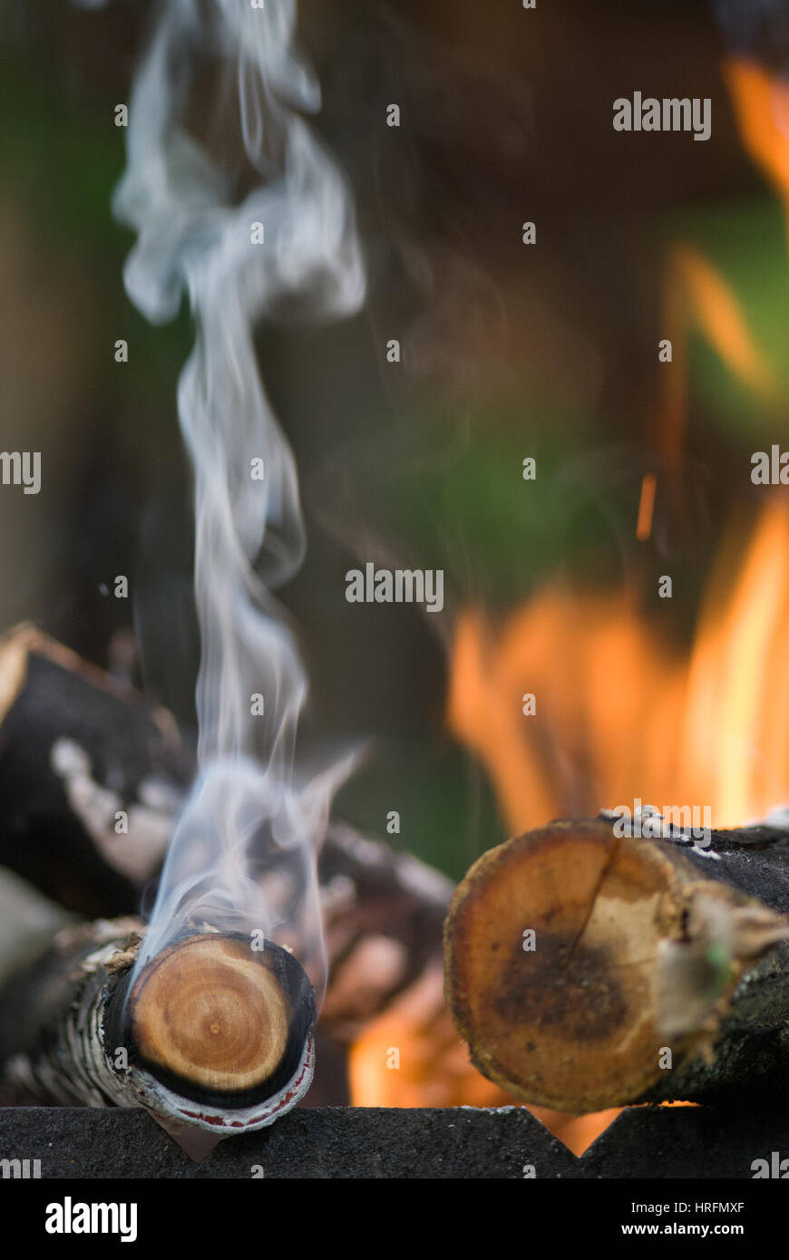 fire flames for background. Camping vacation food cooking Stock Photo ...