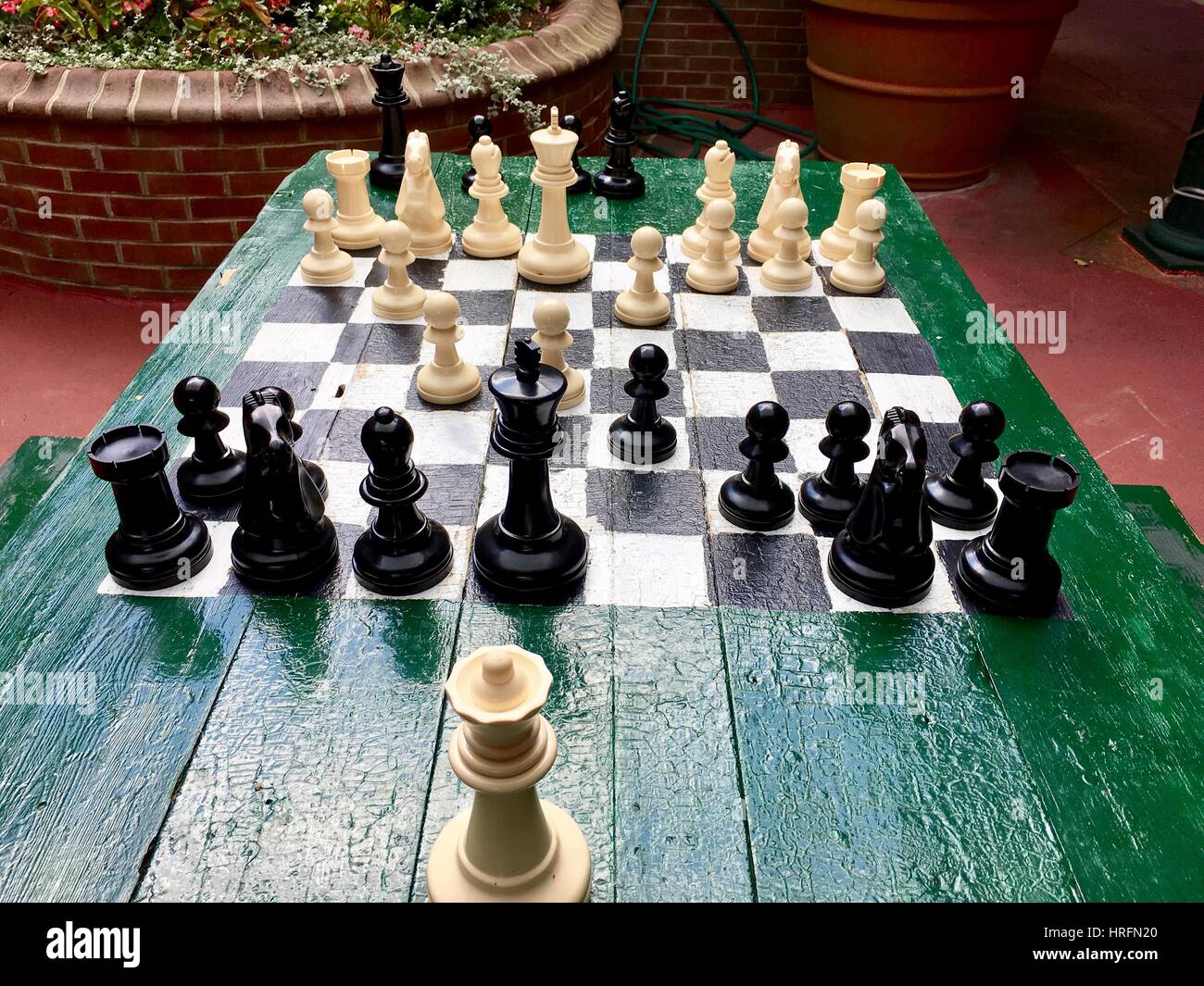 Chess game for the public Stock Photo - Alamy