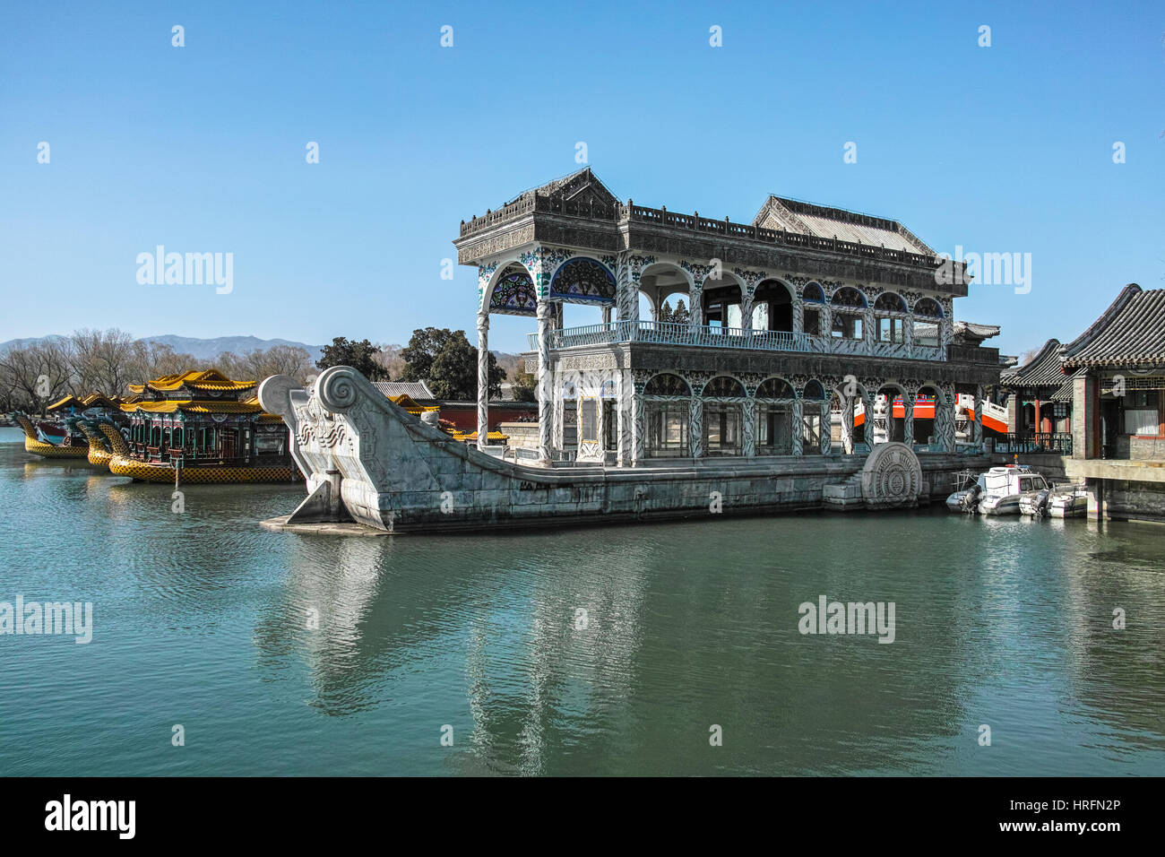 Marble Boat in Summer Palace Stock Photo - Alamy
