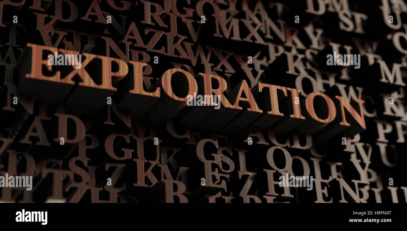 Exploration - Wooden 3D rendered letters/message. Can be used for an ...