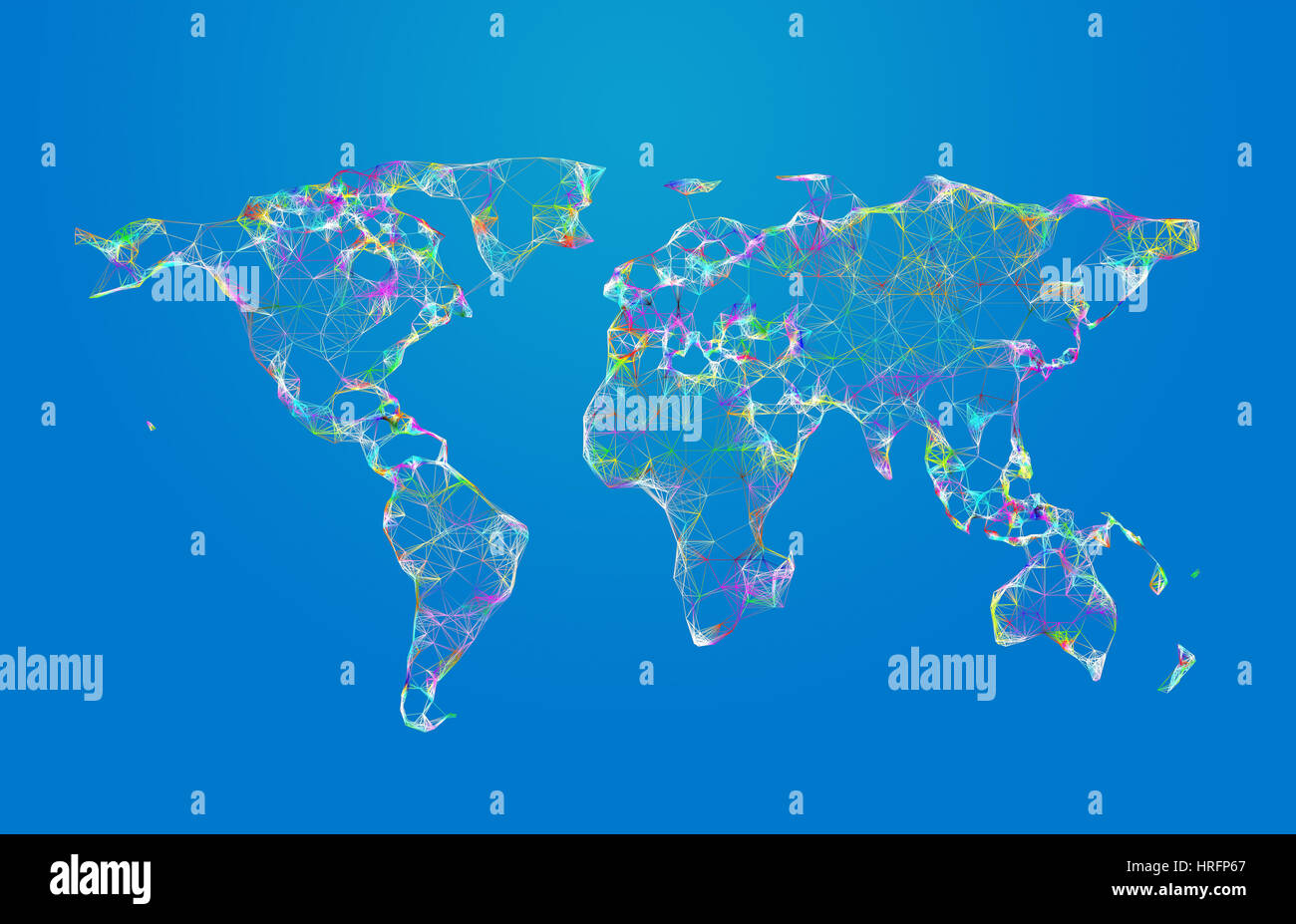 Polygon map hi-res stock photography and images - Alamy