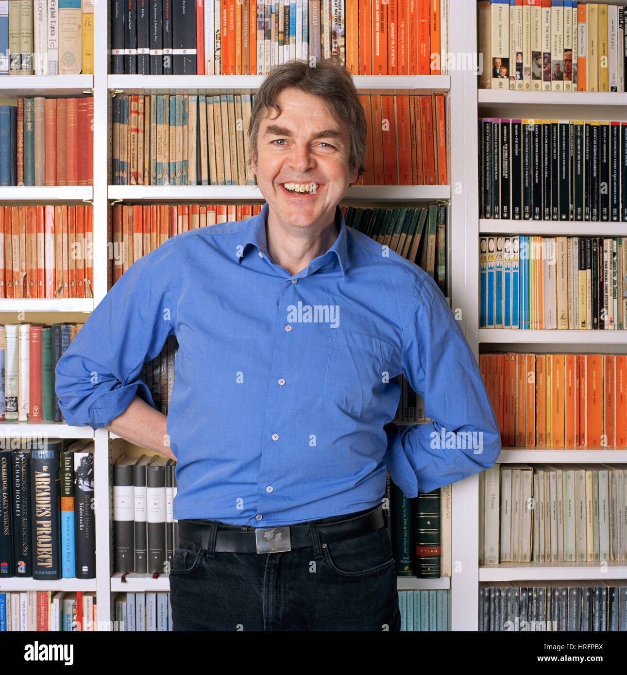 English Journalist Mark Ellen photographed at home in 2016, London ...