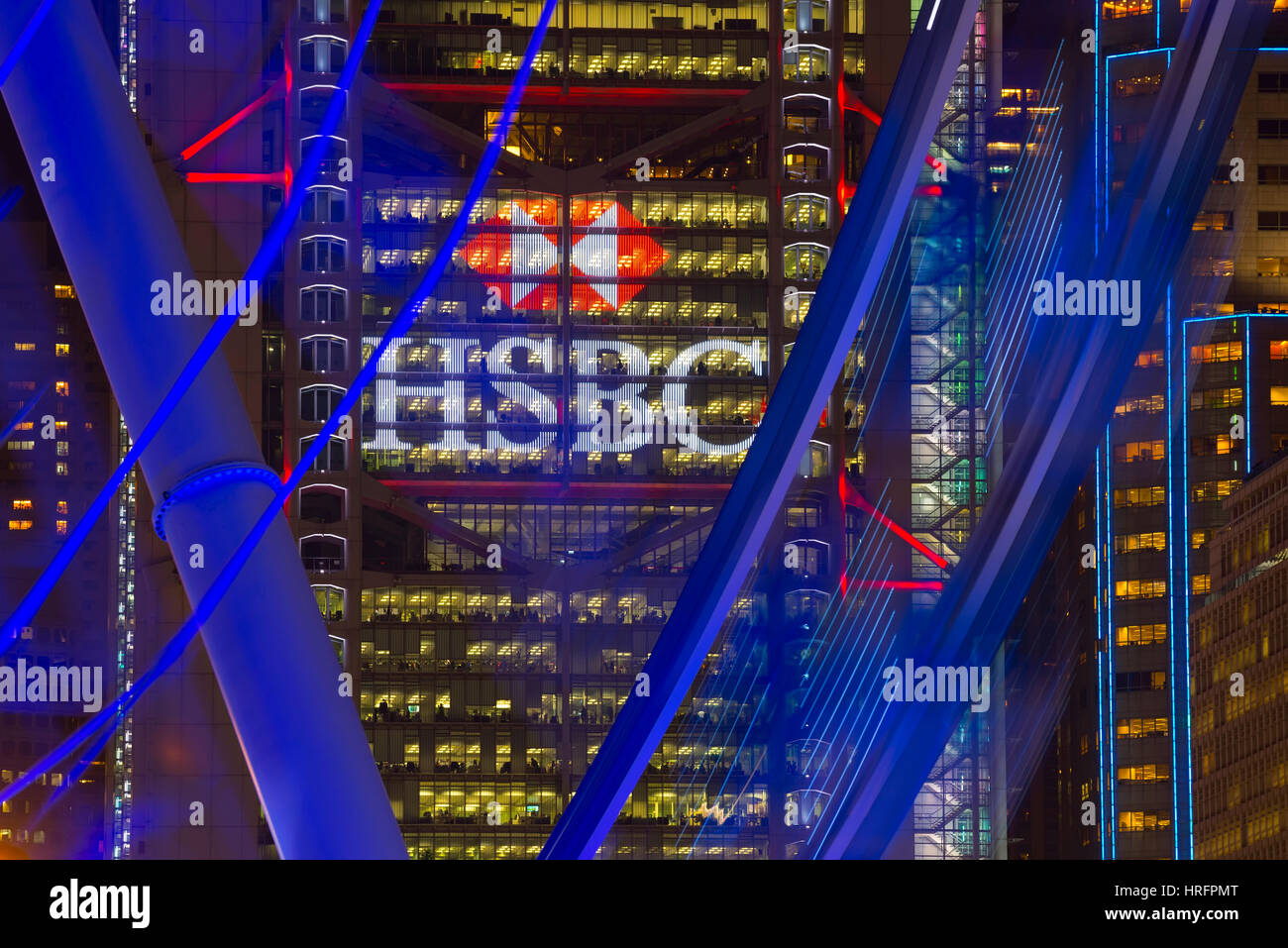 Hong Kong observation wheel, and the Hong Kong and Shanghai Bank, HSBC ...