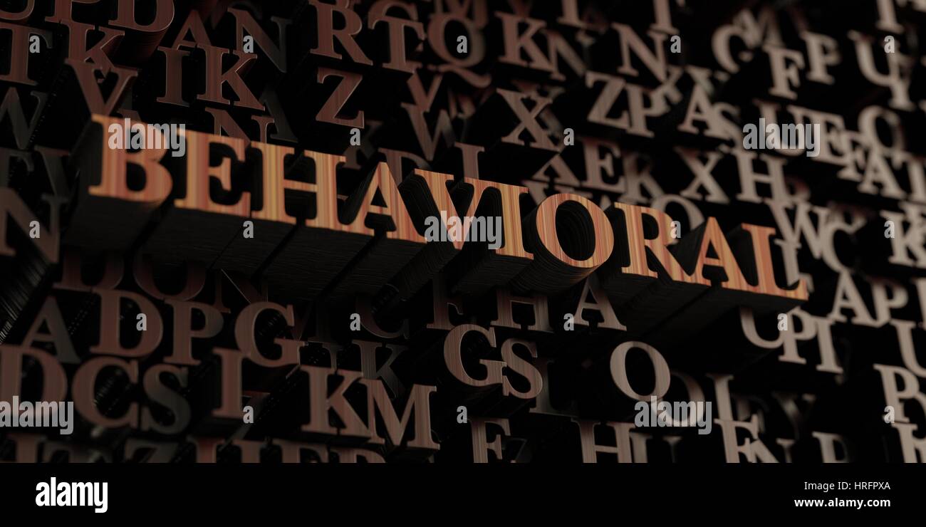 Behavioral - Wooden 3D rendered letters/message. Can be used for an ...