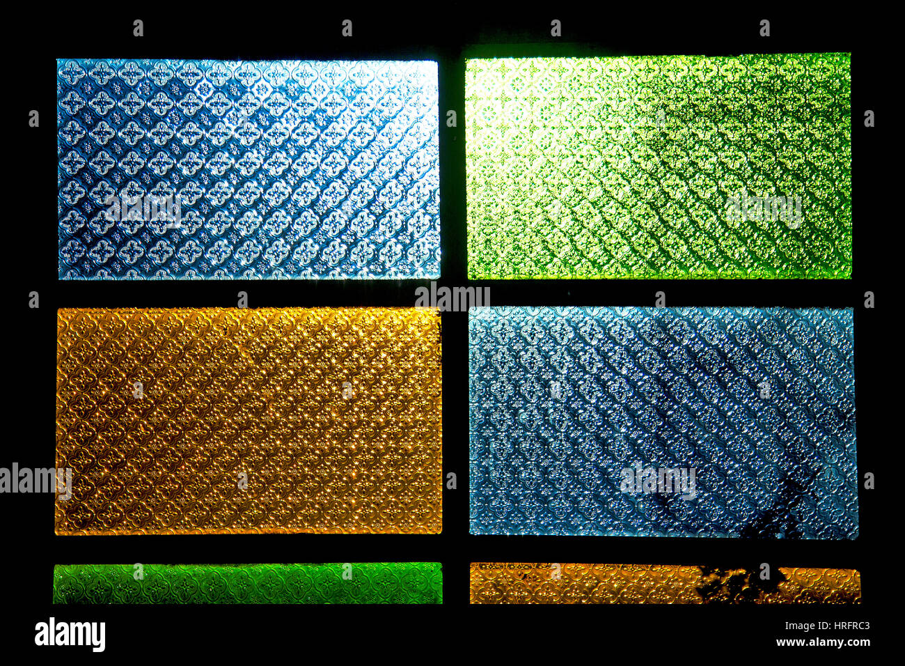 colorated glass and sun in morocco africa window and light Stock Photo ...