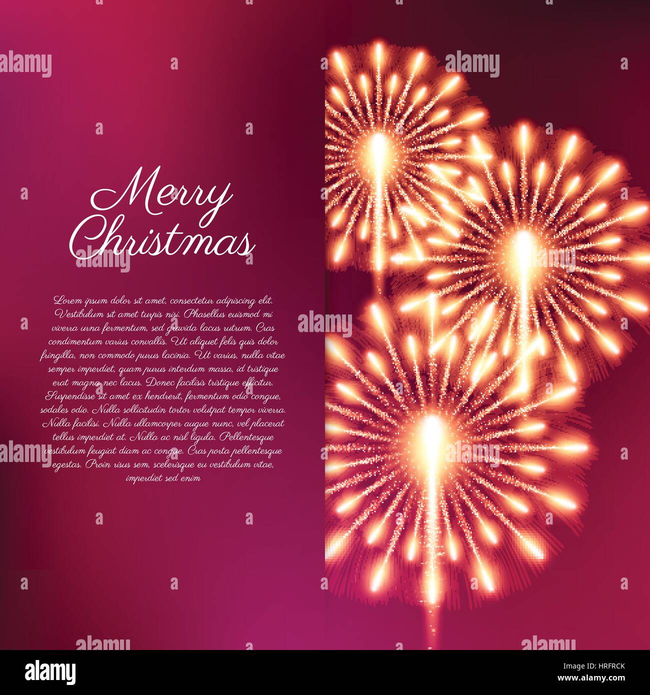 Merry Christmas fireworks Stock Vector Image & Art - Alamy