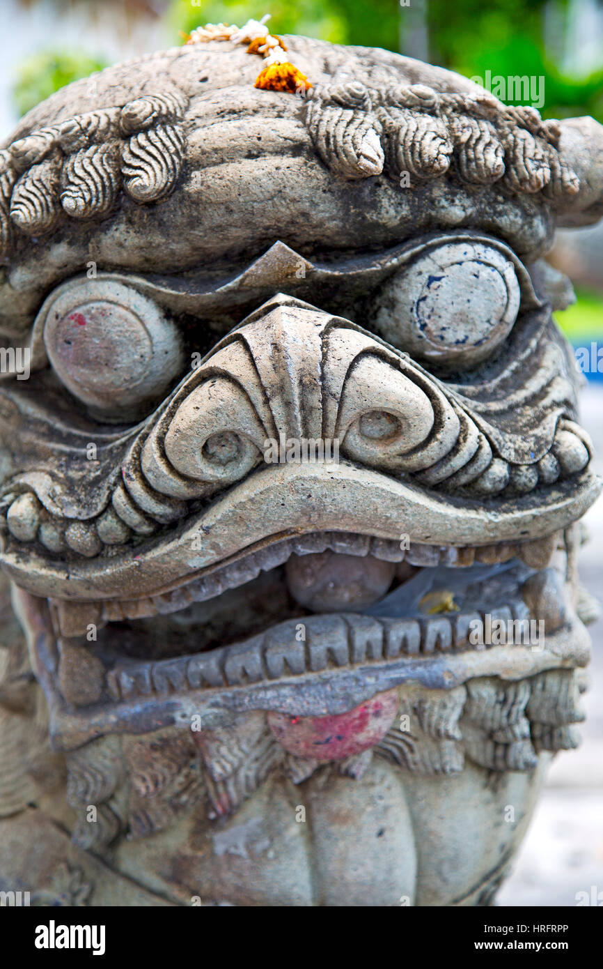 demon in the temple bangkok asia thailand abstract cross colors step ...