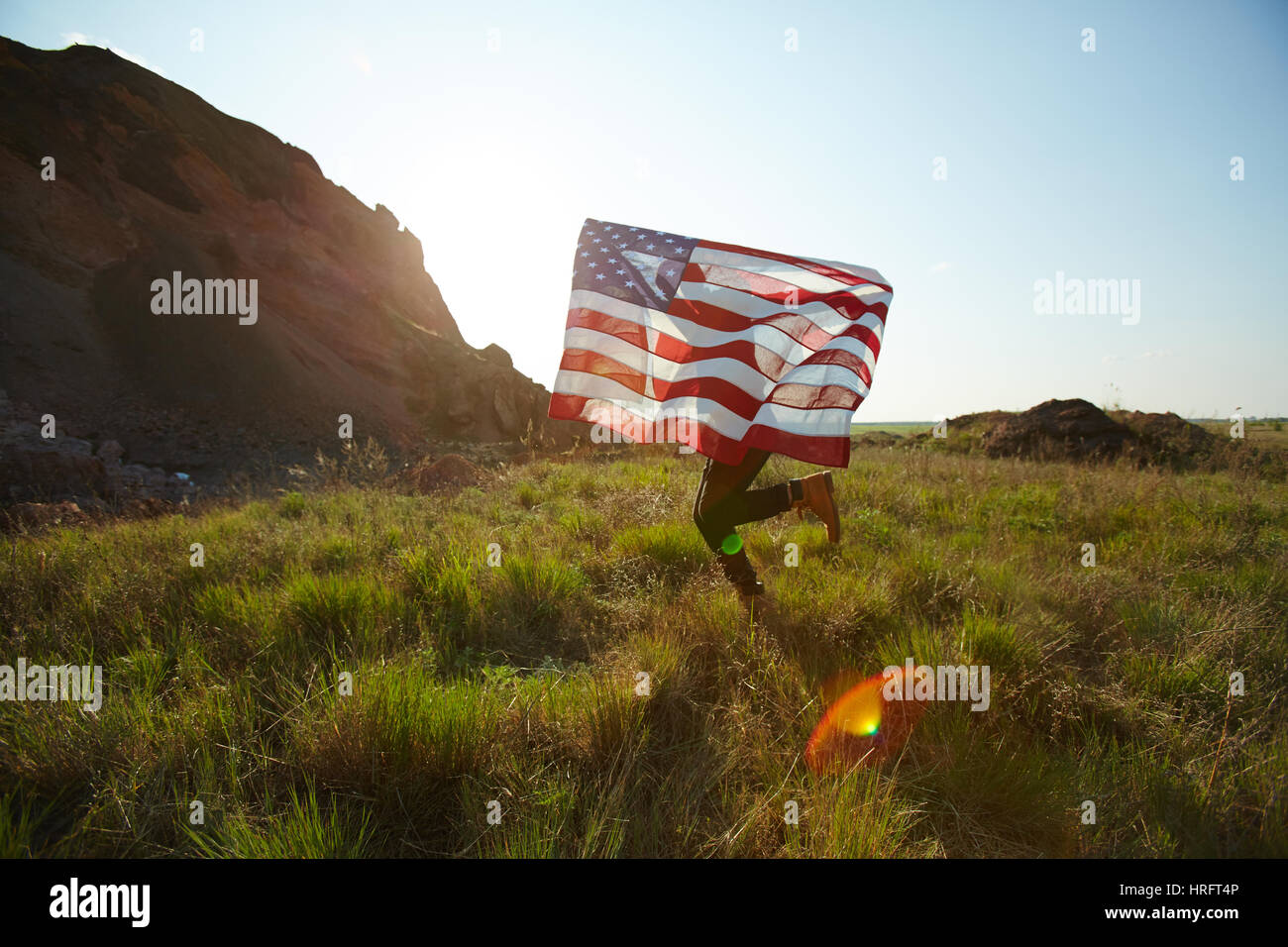 Man waving green flag hi-res stock photography and images - Alamy