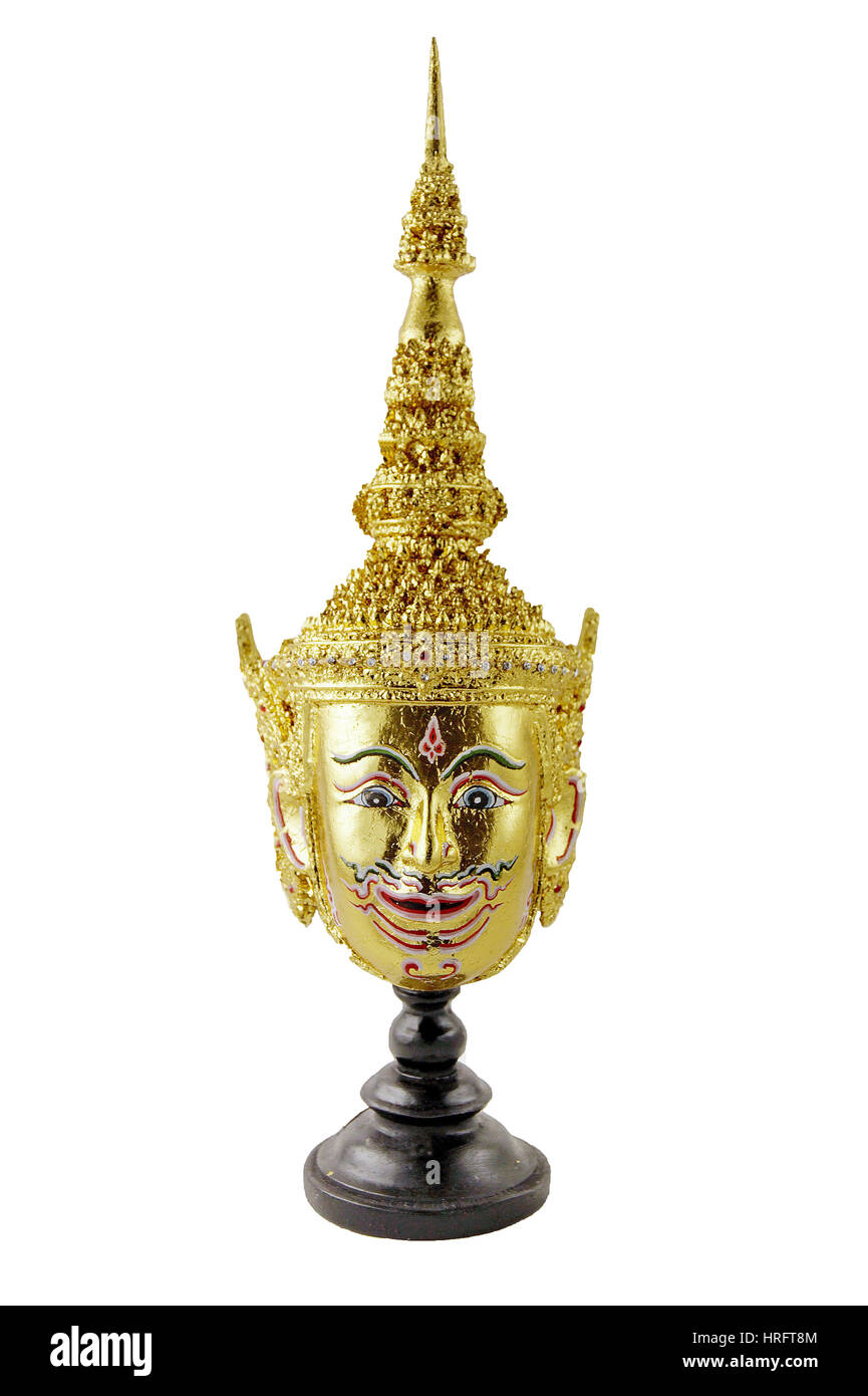 Lord Rama Mask Isolated on White Background Stock Photo - Alamy