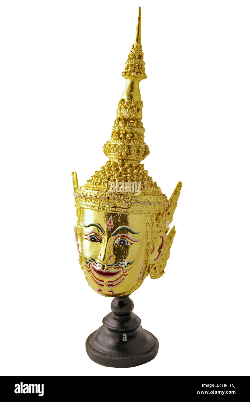 Lord Rama Mask Isolated on White Background Stock Photo - Alamy