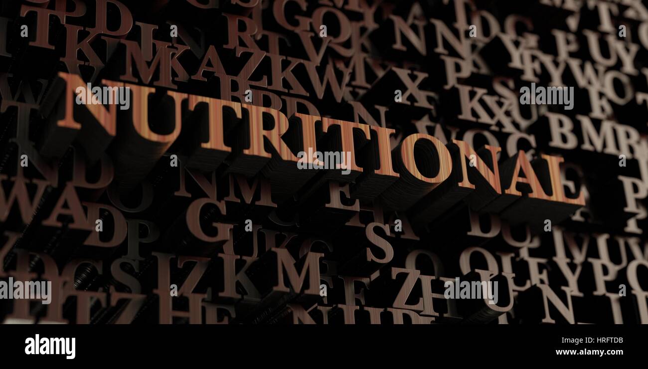 Nutritional - Wooden 3D rendered letters/message. Can be used for an ...