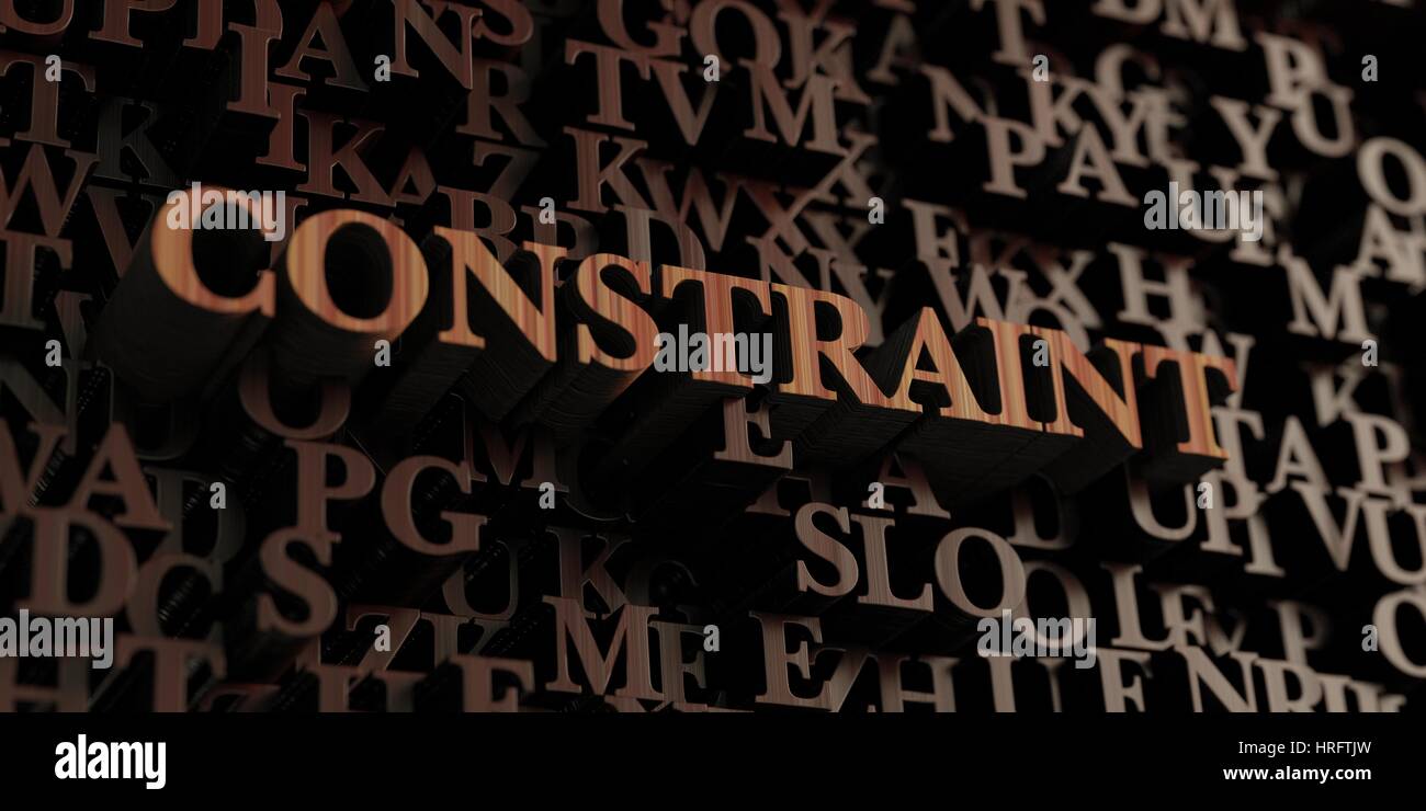 Constraint - Wooden 3D rendered letters/message. Can be used for an ...