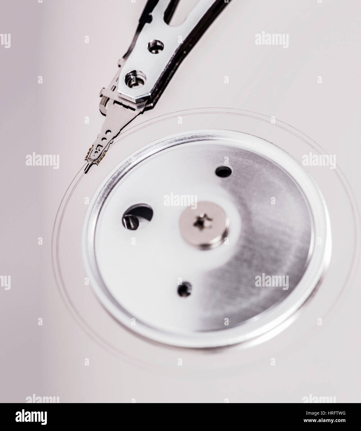 Computer disk close up with a needle Stock Photo - Alamy