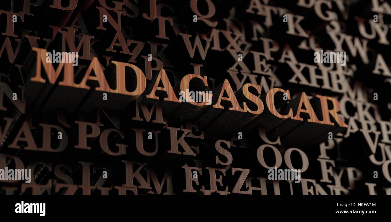 Madagascar - Wooden 3D rendered letters/message. Can be used for an ...