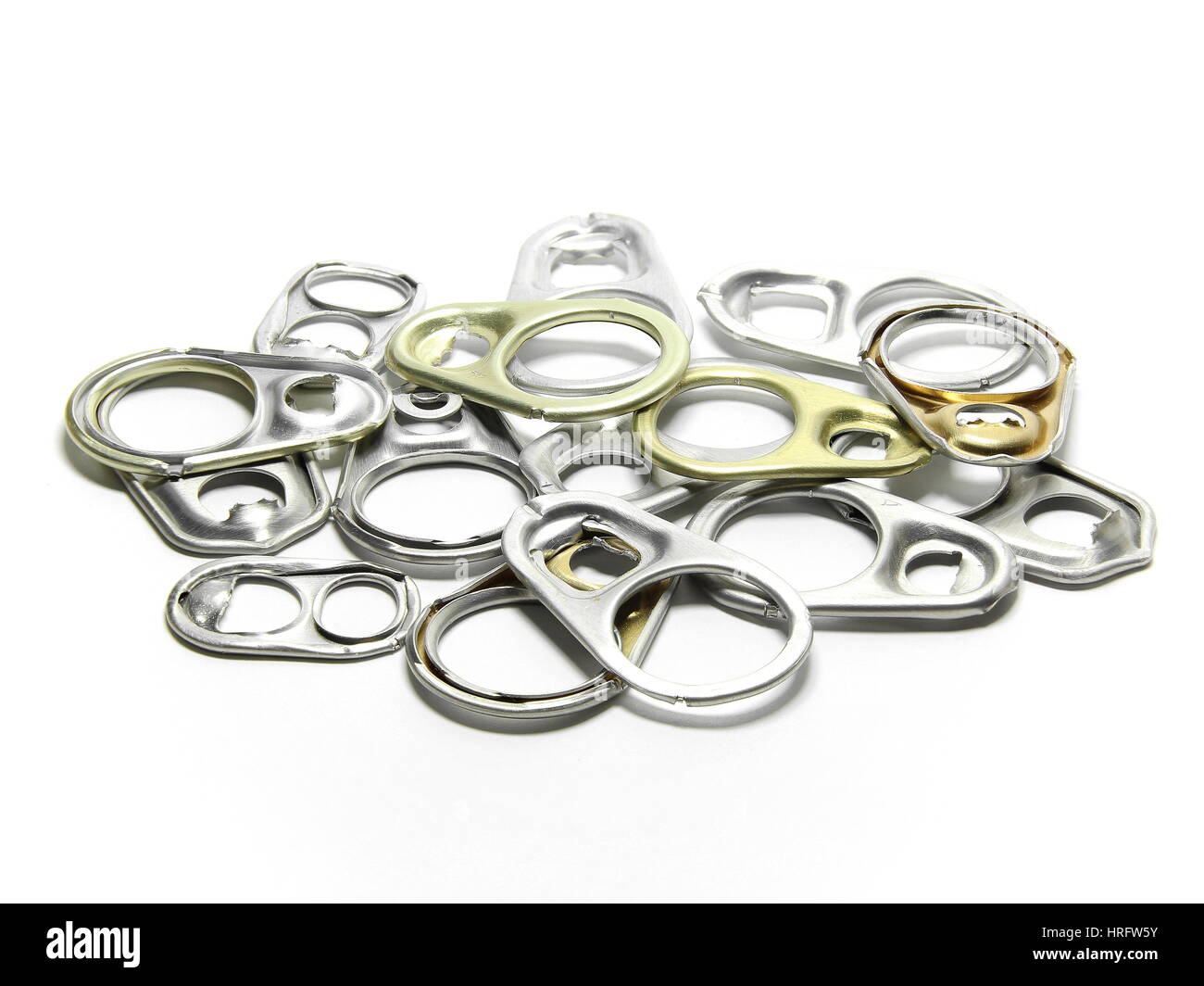 Closed up recyclable material - Cancap isolated on white background ...