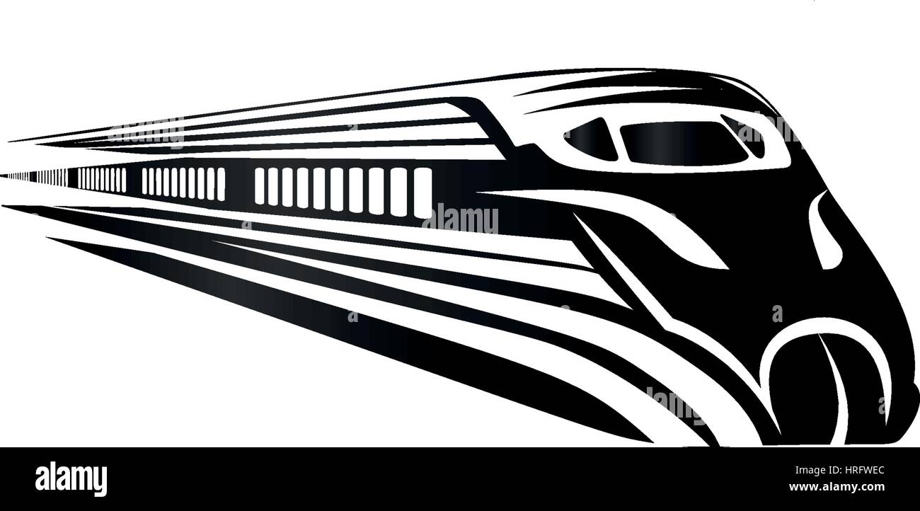Isolated monochrome modern engraving style train logos set on white ...