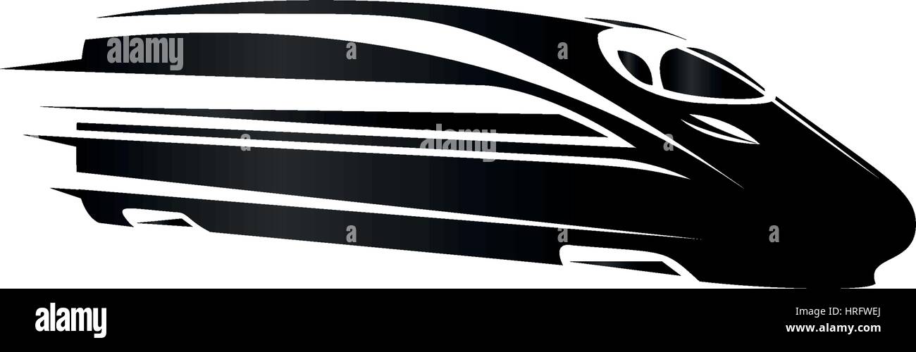Isolated monochrome modern engraving style train logos set on white ...