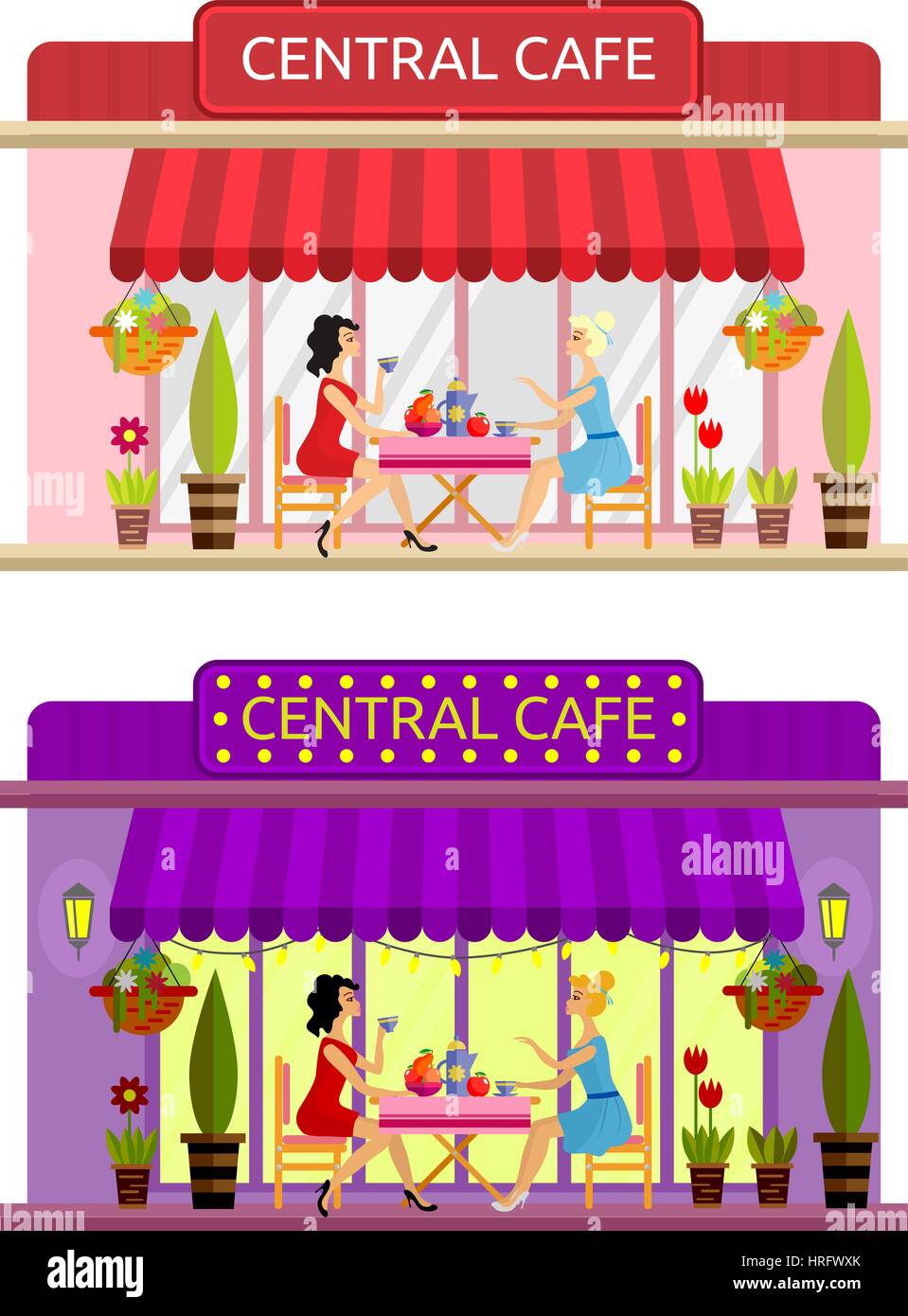 Cafe facade design Stock Vector Images - Alamy