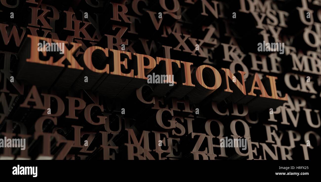 Exceptional - Wooden 3D rendered letters/message. Can be used for an ...