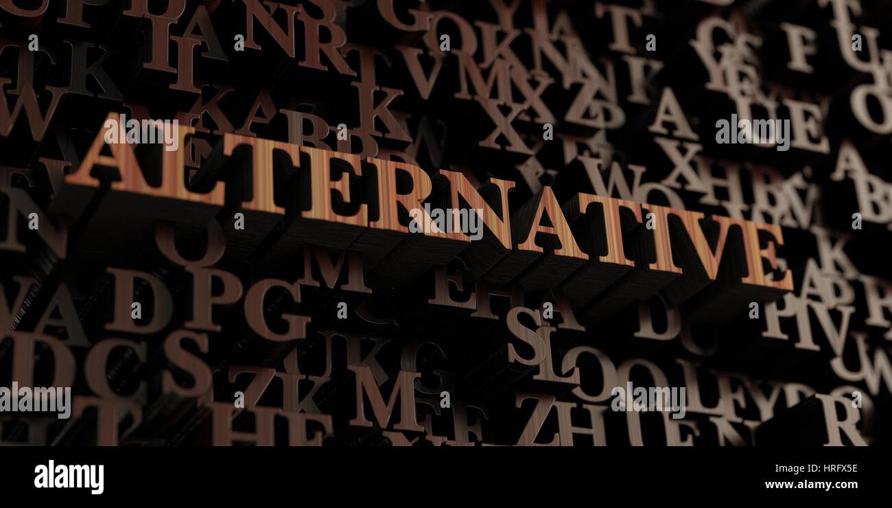 Alternative - Wooden 3D rendered letters/message. Can be used for an ...