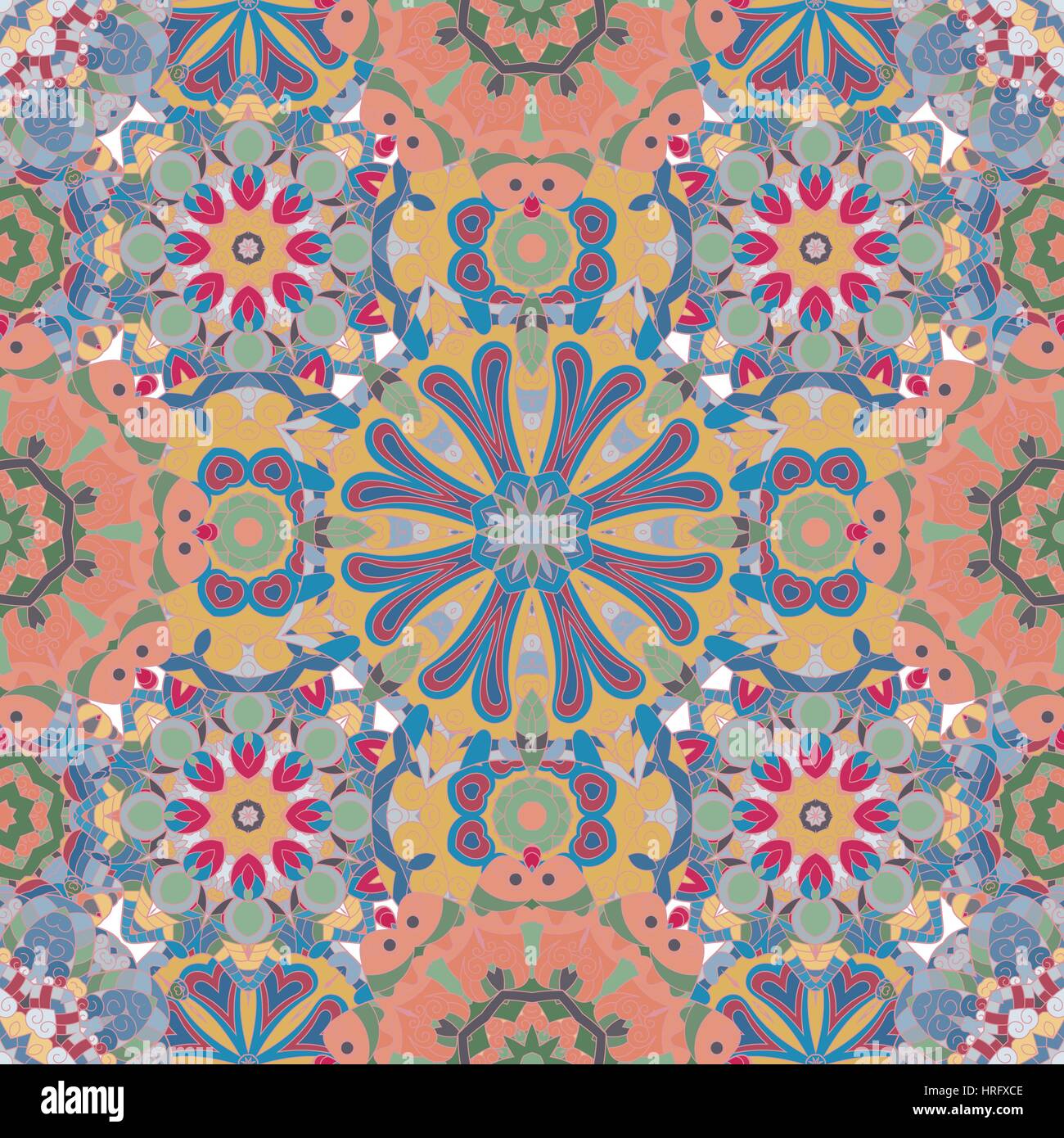 Seamless round pattern for printing on fabric or paper Stock Vector ...