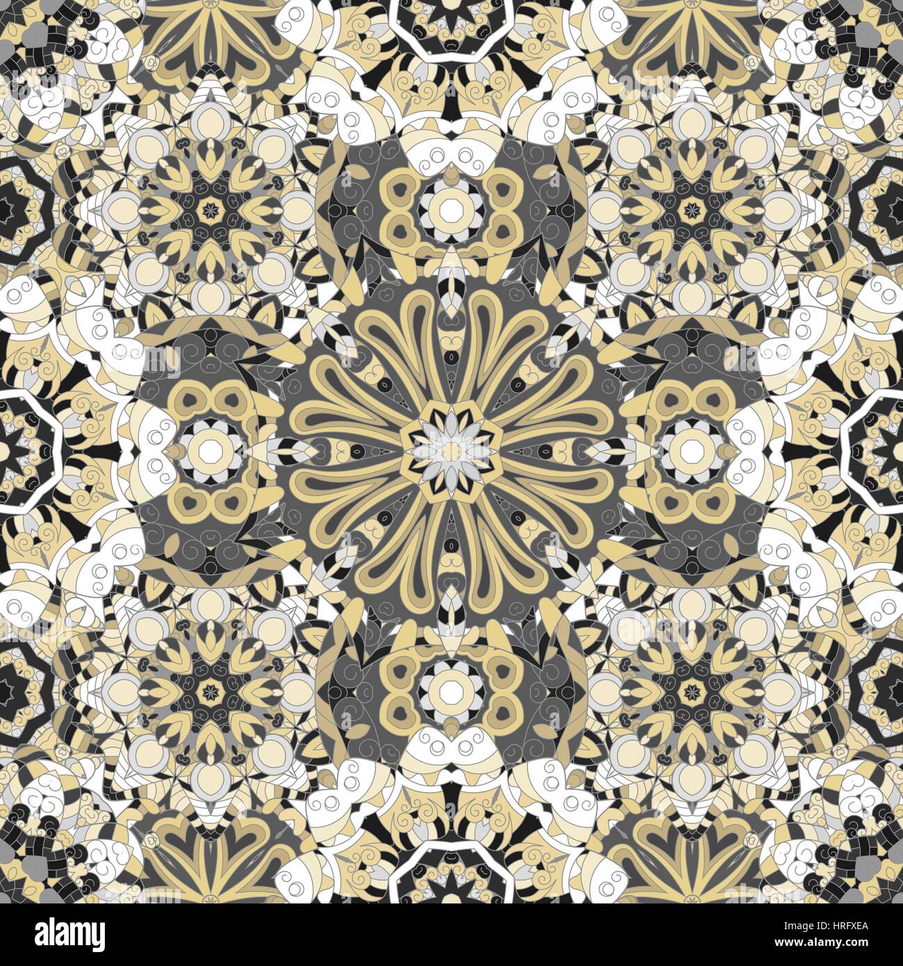 Seamless round pattern for printing on fabric or paper Stock Vector ...
