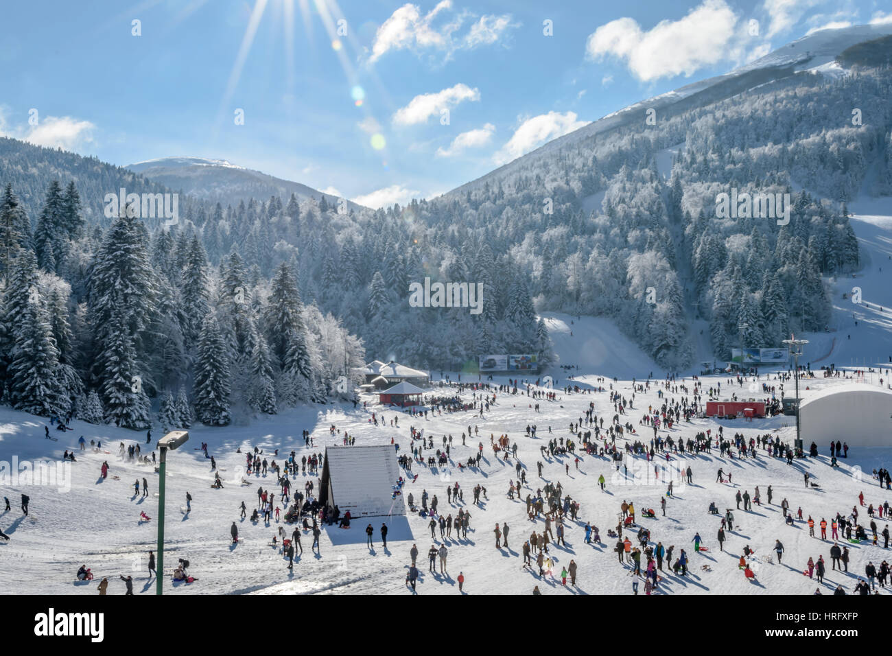 People on the snow Stock Photo - Alamy