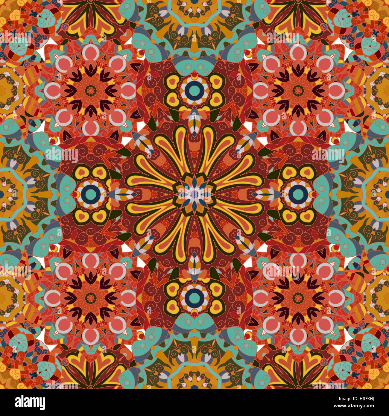 Vector seamless texture with abstract flowers Stock Vector Image & Art ...