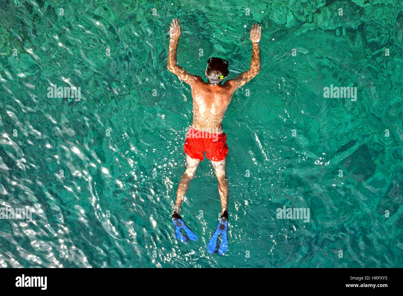 Man snorkeling in adriatic sea hi-res stock photography and images - Alamy