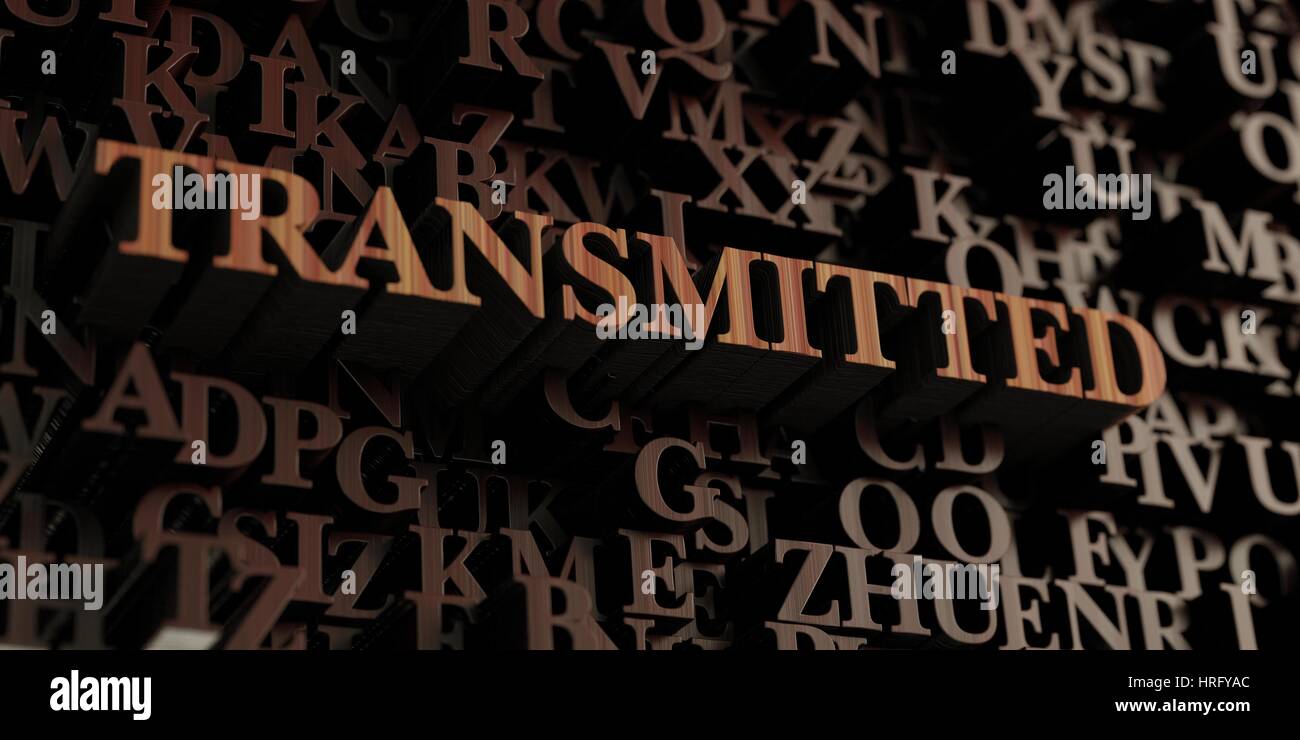 Transmitted - Wooden 3D rendered letters/message. Can be used for an ...