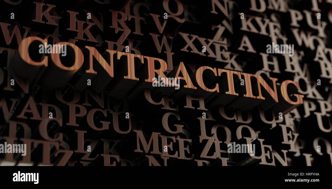 Contracting - Wooden 3D rendered letters/message. Can be used for an ...